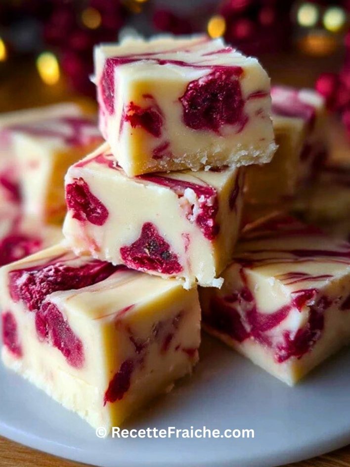 Fudge Blanc Aux Framboises Pour Noël – Recette Fraiche