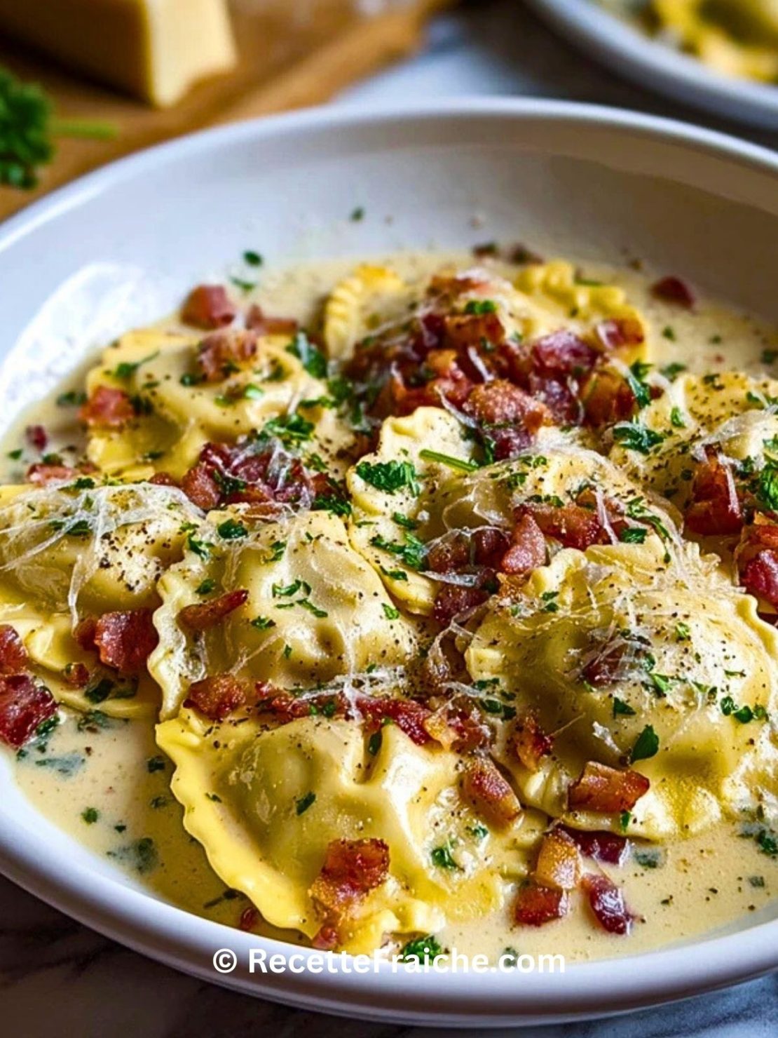 Raviolis Carbonara – Recette Fraiche